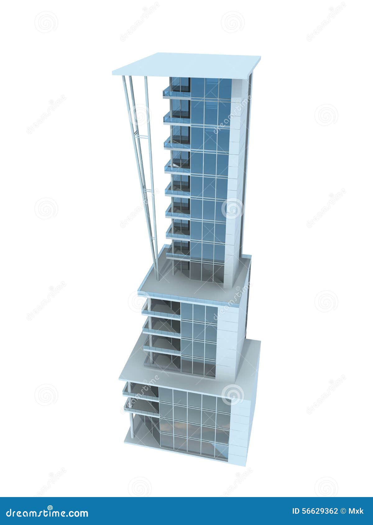 Single skyscraper stock illustration. Illustration of horizontal - 56629362