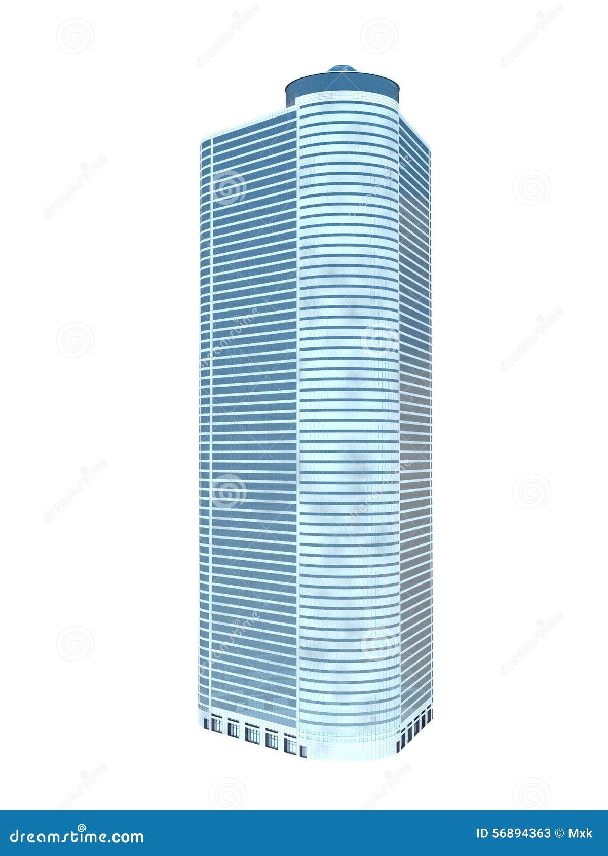 Single skyscraper stock illustration. Illustration of signal - 56894363