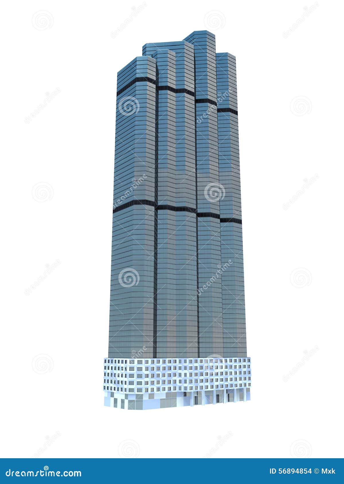 Single skyscraper stock illustration. Illustration of isolated - 56894854