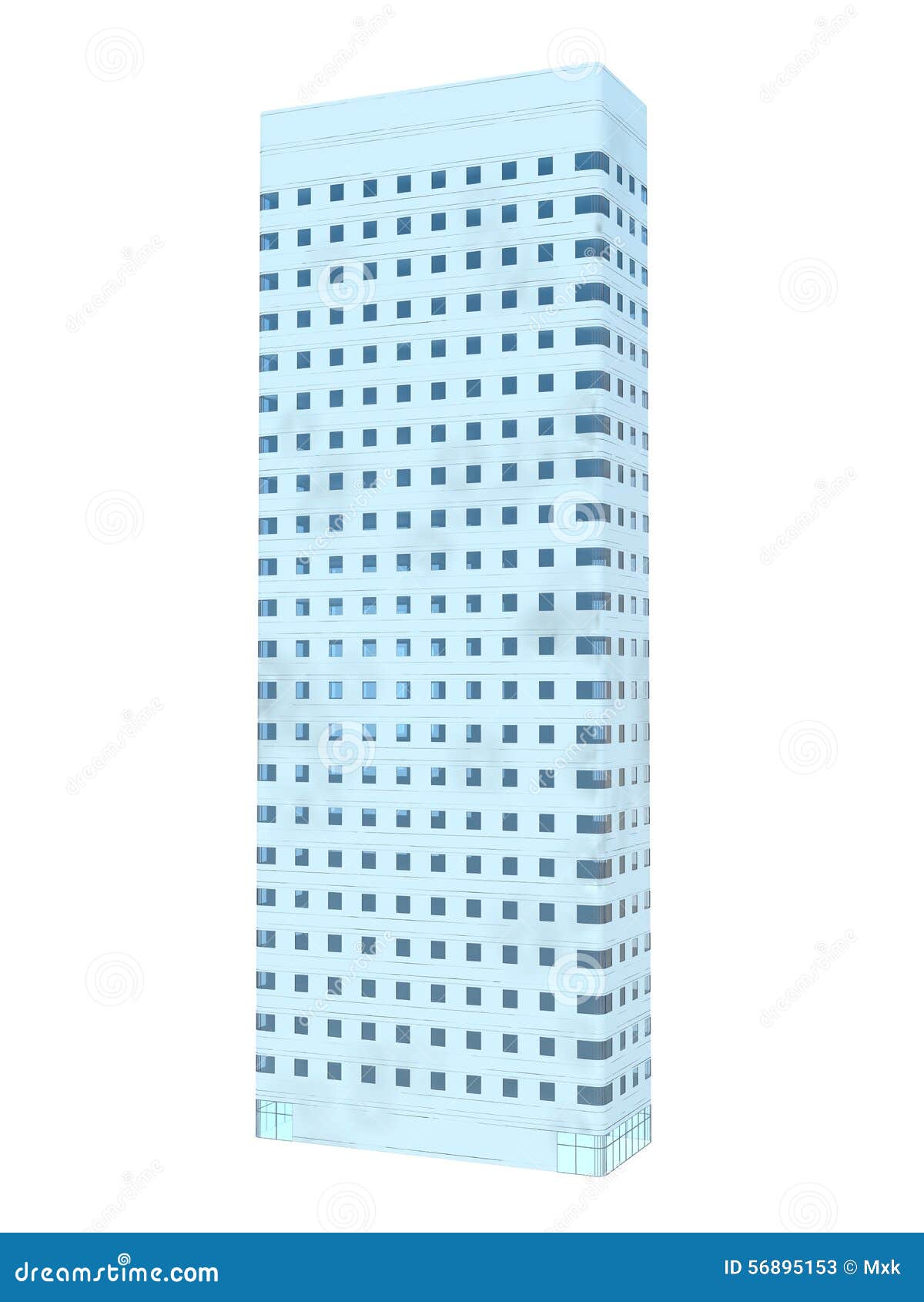 Single skyscraper stock illustration. Illustration of skyscraper - 56895153