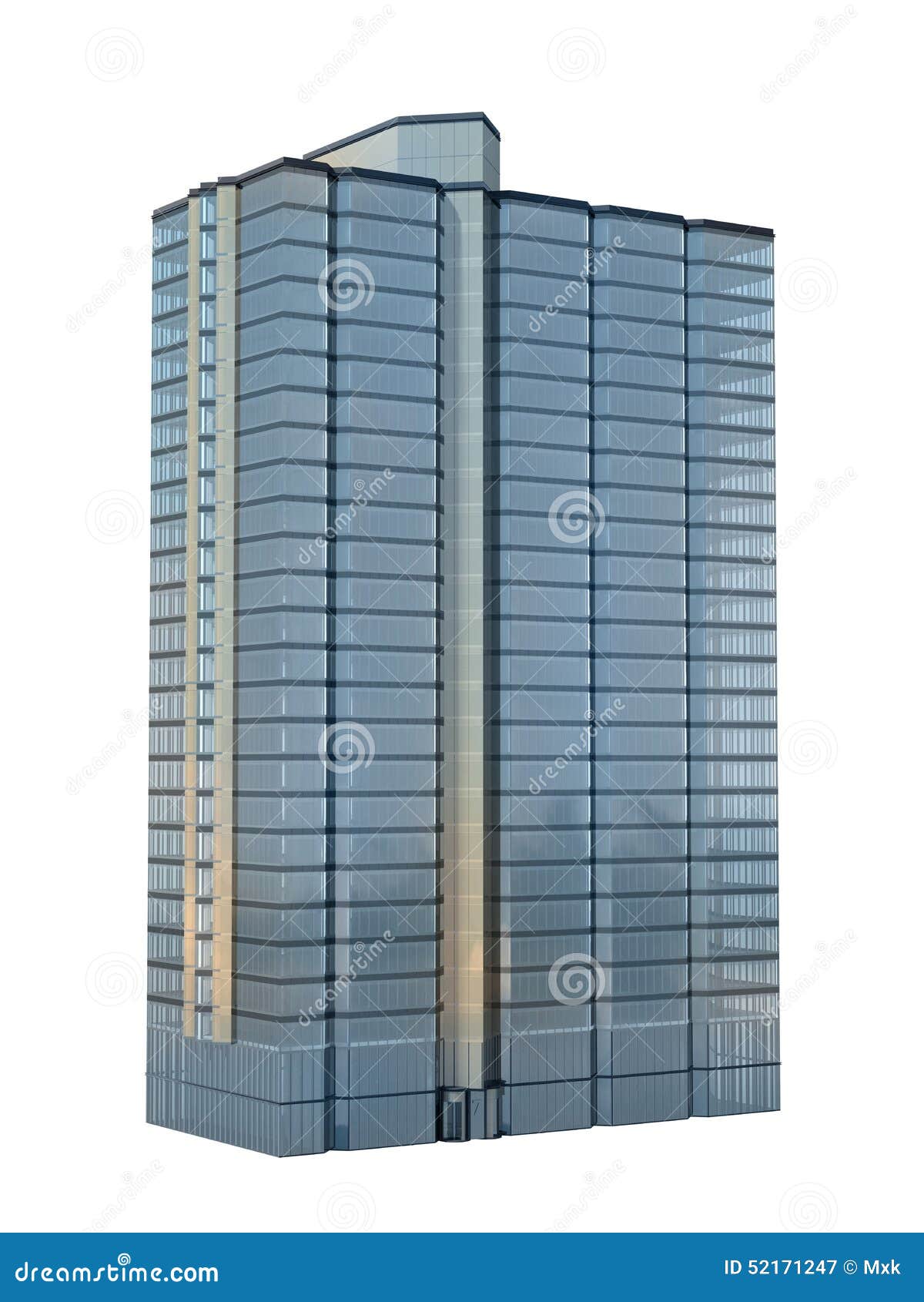 Single skyscraper stock illustration. Illustration of architecture ...