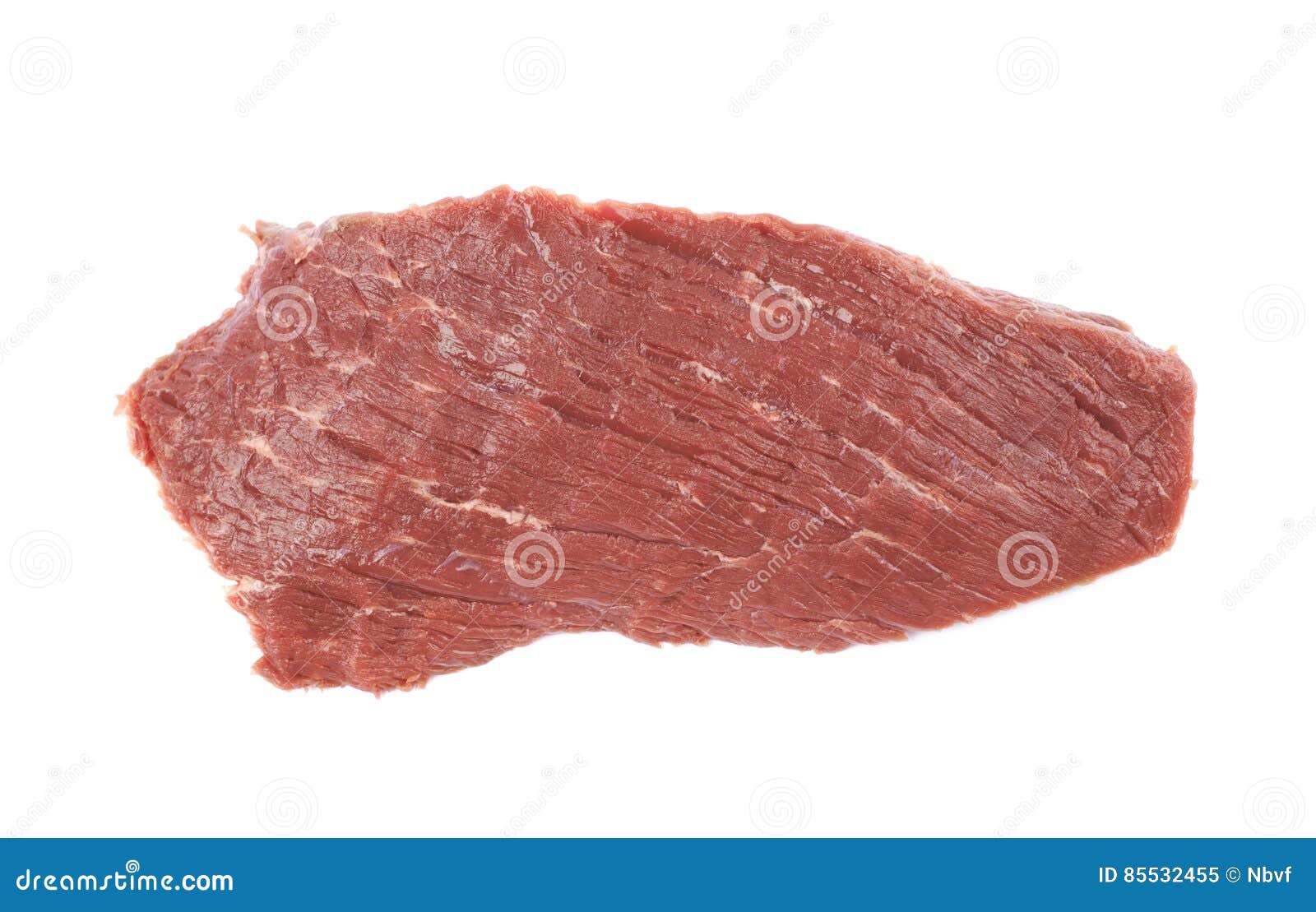 Single Slice of Beef Meat Isolated Stock Image - Image of bloody, juicy ...