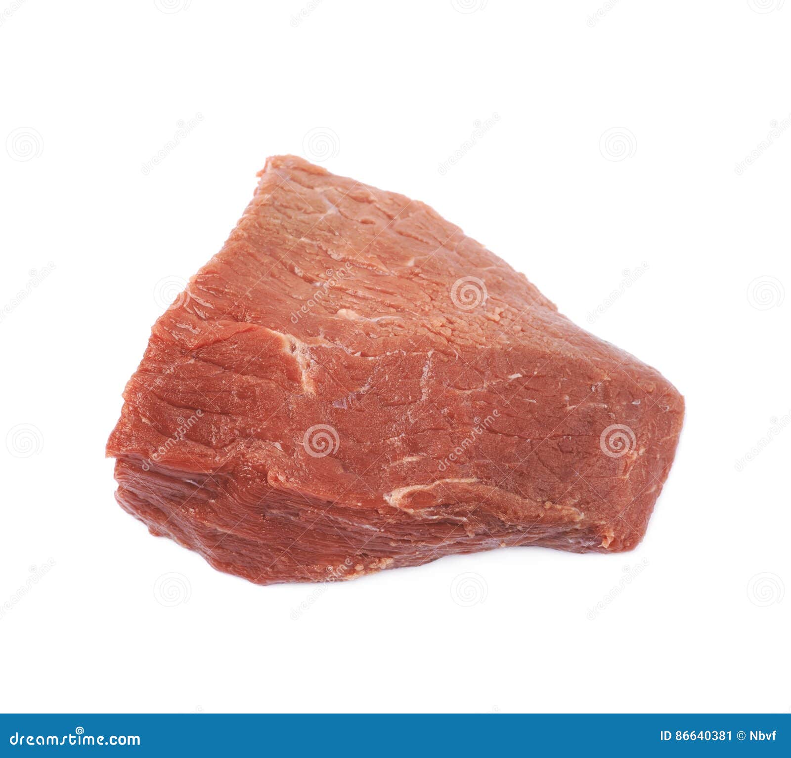 Single Slice of Beef Meat Isolated Stock Image - Image of chop ...