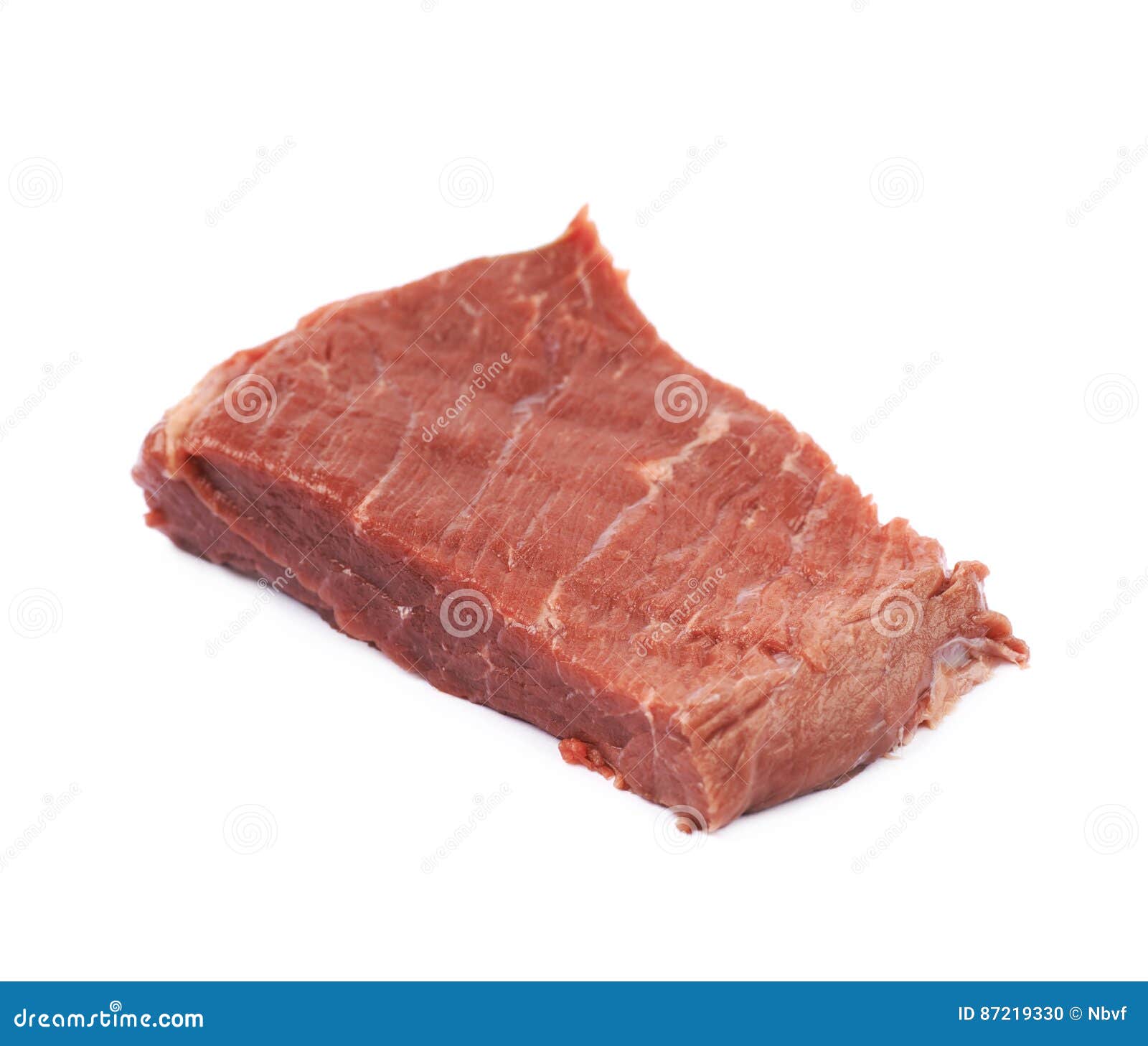 Single Slice of Beef Meat Isolated Stock Photo - Image of grocery, chop ...