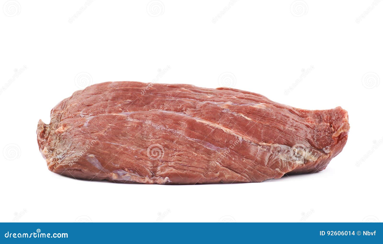 Single Slice of Beef Meat Isolated Stock Photo - Image of portion ...