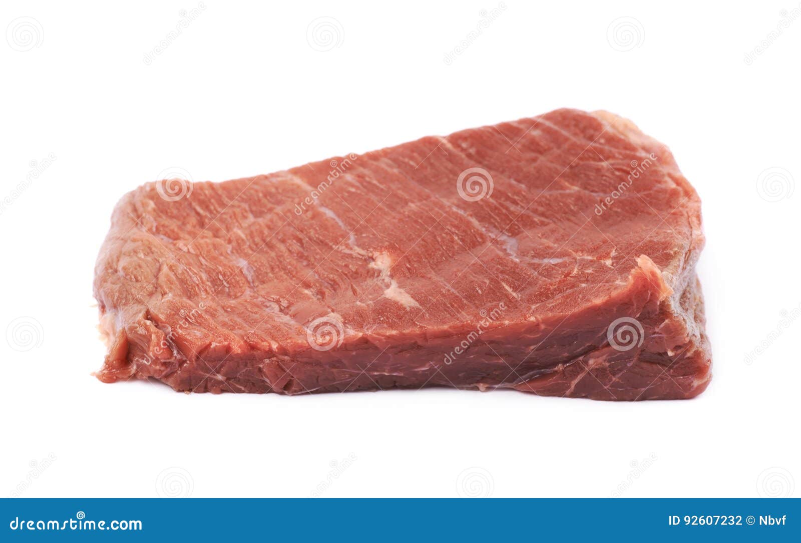 Single Slice of Beef Meat Isolated Stock Photo - Image of portion, pork ...