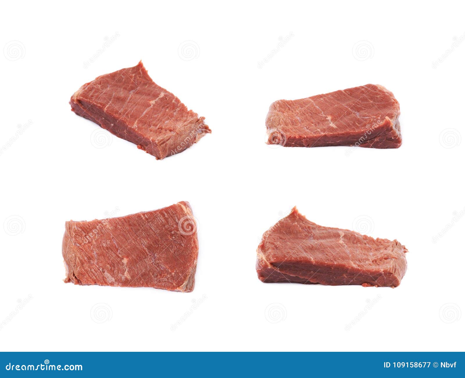 Single Slice of Beef Meat Isolated Stock Image - Image of muscle ...