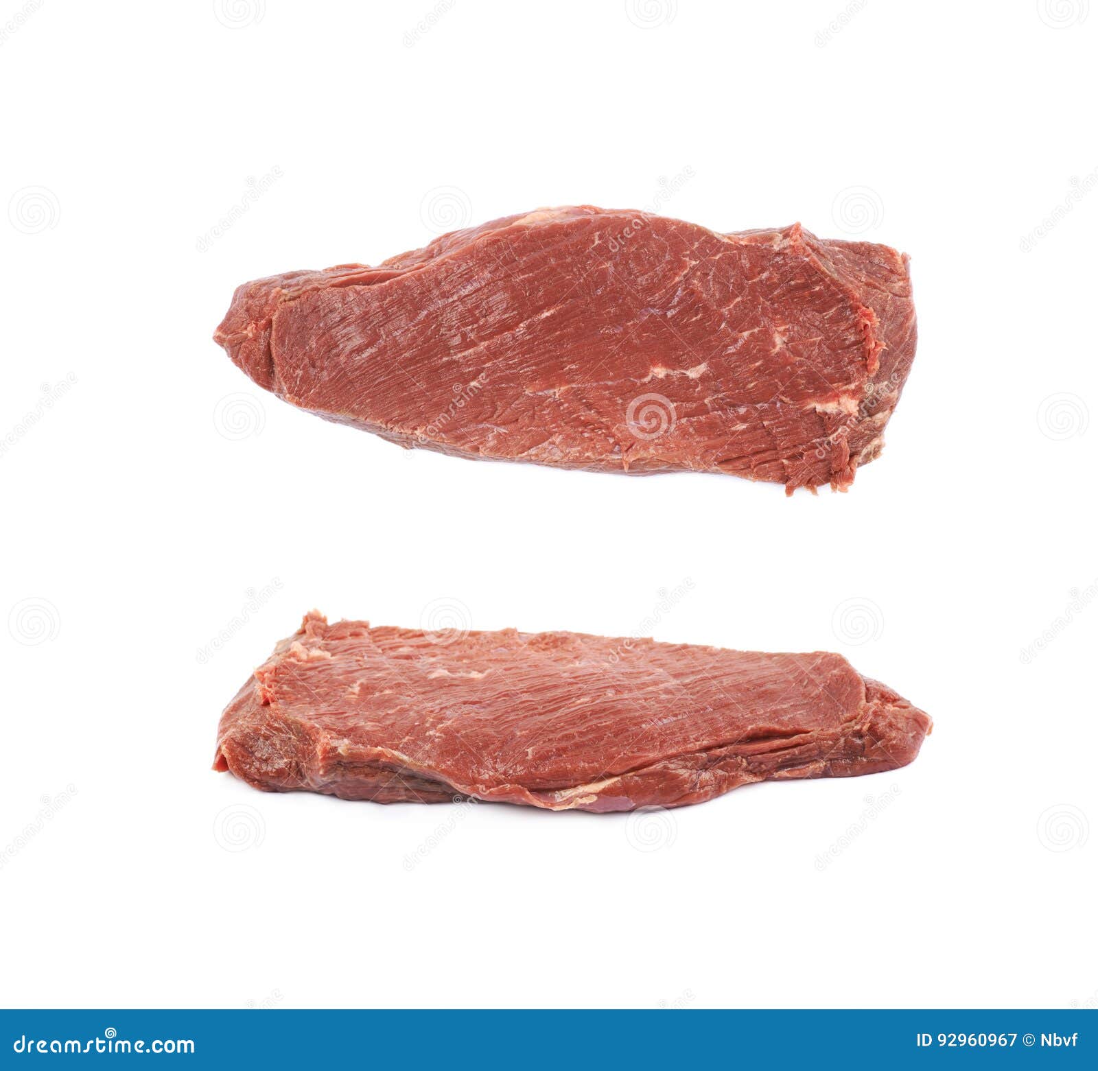 Single Slice of Beef Meat Isolated Stock Image - Image of isolated ...