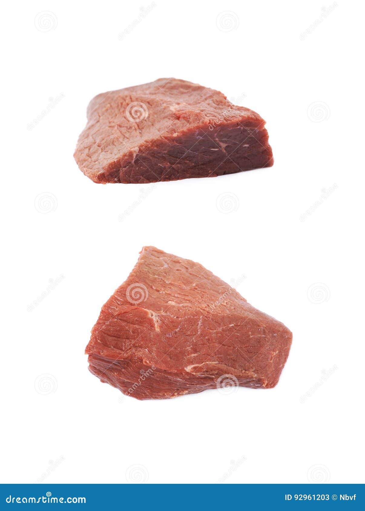 Single Slice of Beef Meat Isolated Stock Image - Image of cuisine ...