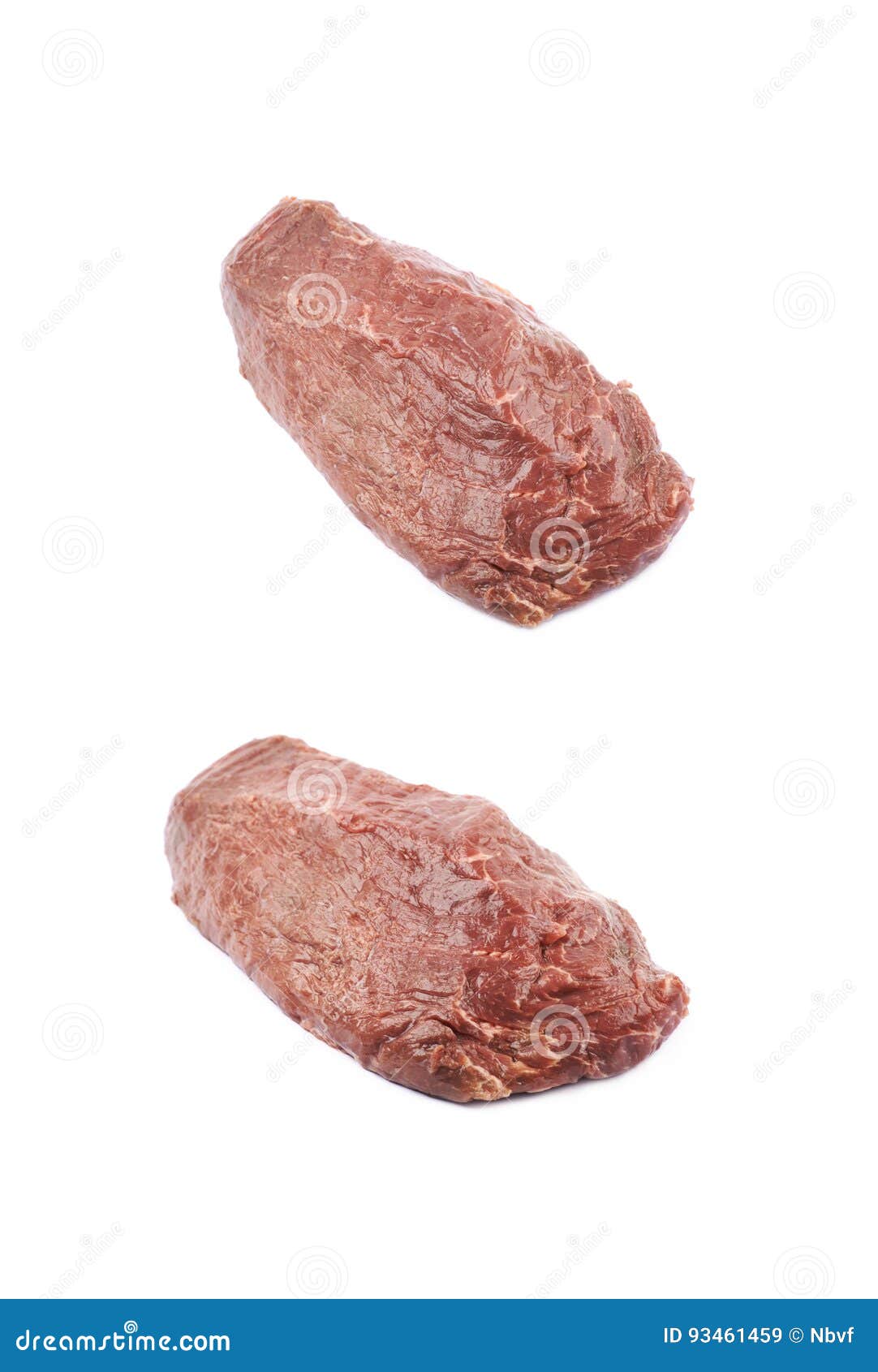 Single Slice of Beef Meat Isolated Stock Image - Image of grocery, lean ...