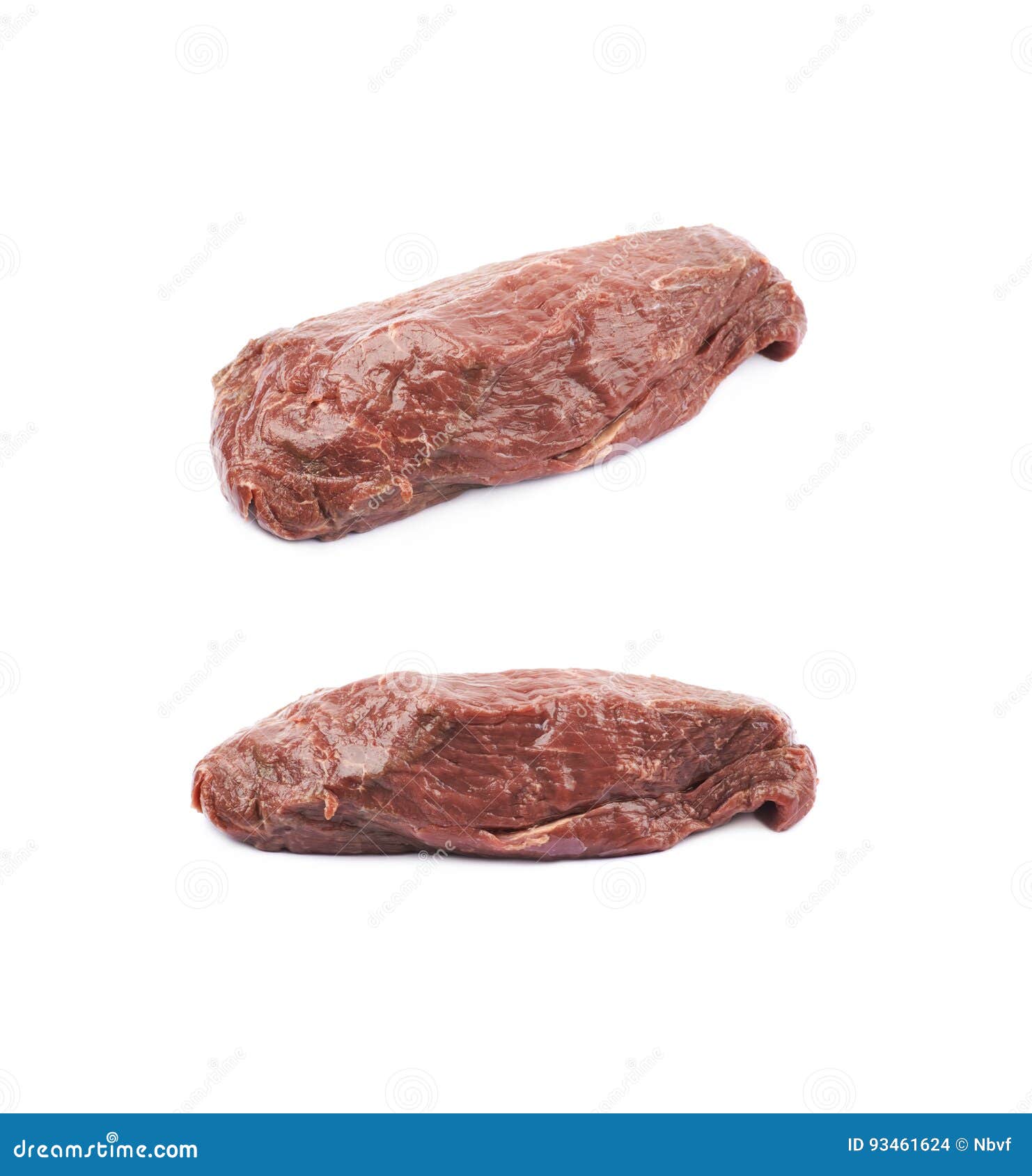 Single Slice of Beef Meat Isolated Stock Photo - Image of fresh, juicy ...