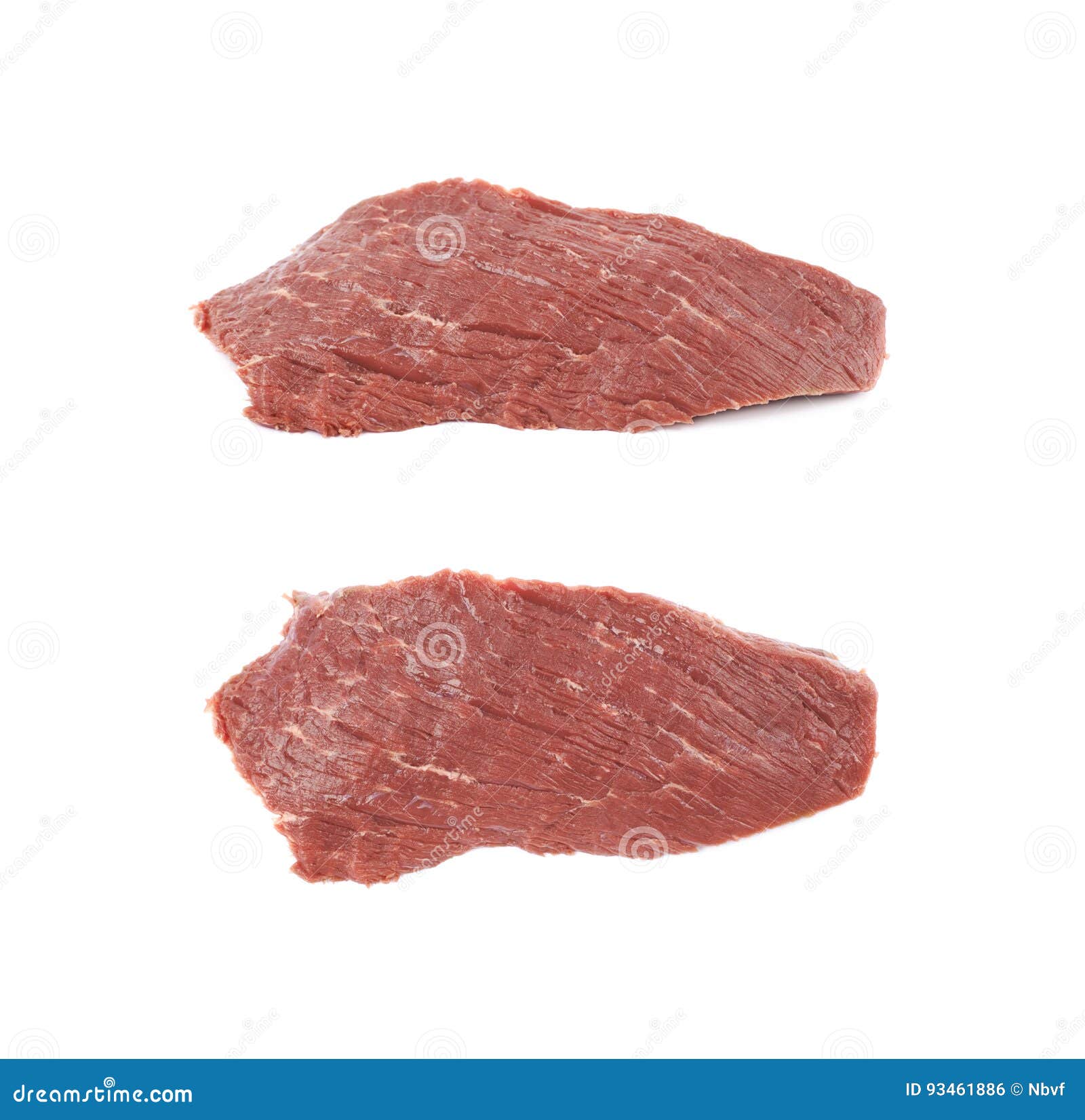 Single Slice of Beef Meat Isolated Stock Photo - Image of beef, dinner ...