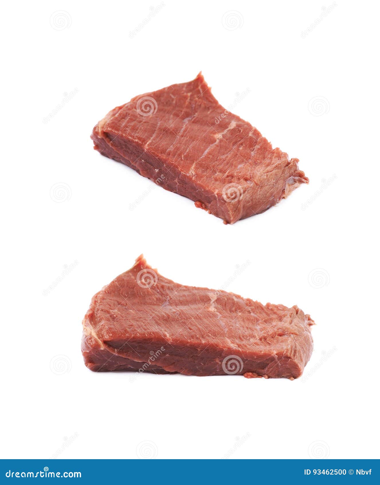 Single Slice of Beef Meat Isolated Stock Photo - Image of loin, muscle ...