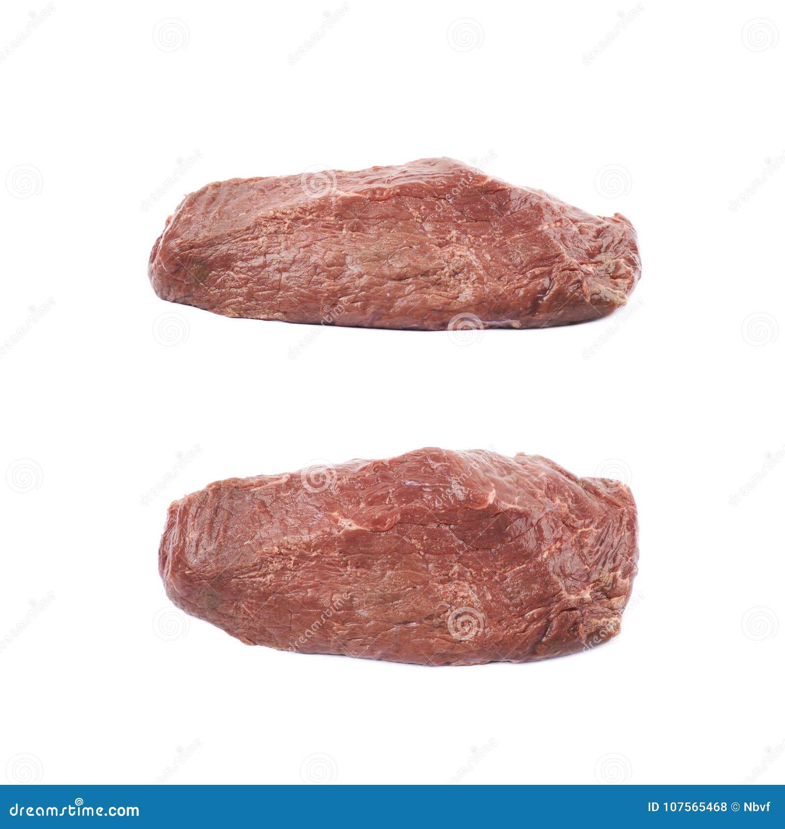 Single Slice of Beef Meat Isolated Stock Photo - Image of fresh, muscle ...