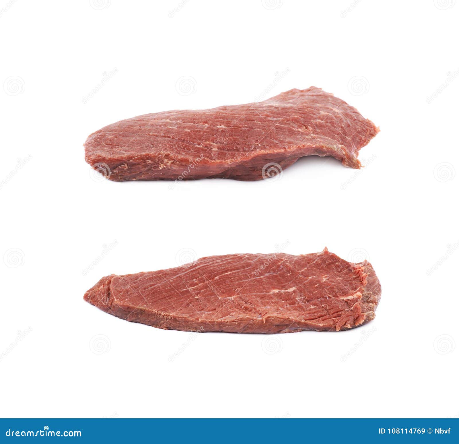Single Slice of Beef Meat Isolated Stock Image - Image of ingredient ...