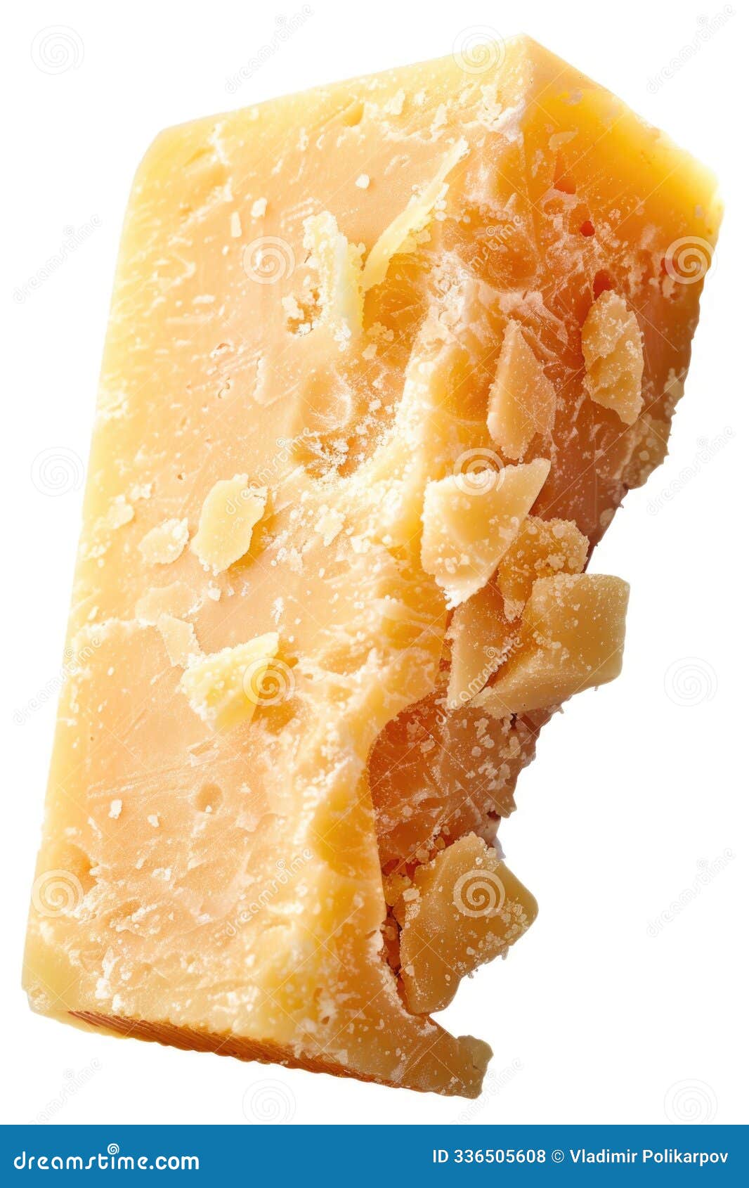 A Single Slice of Cheese, Cut in Half, with a Rough Edge and Smooth ...