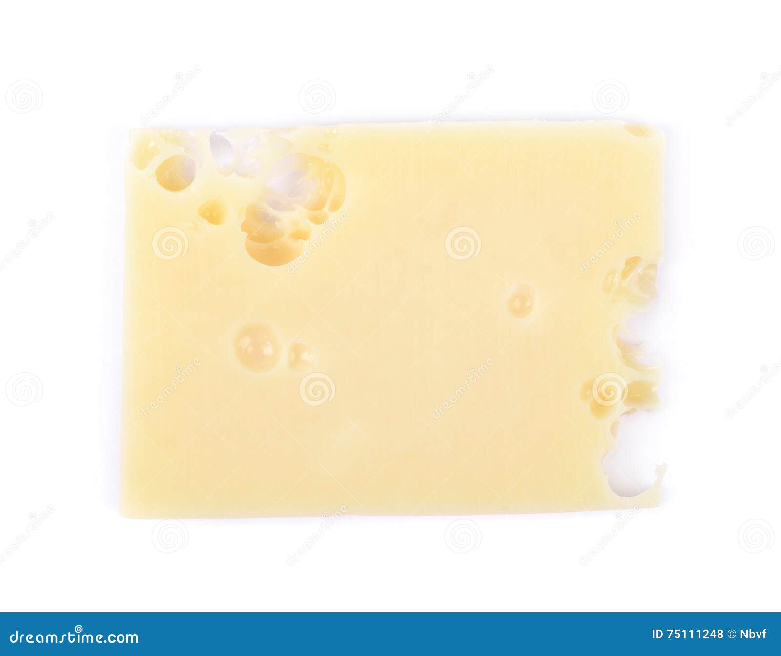 Single Slice of Cheese Isolated Stock Photo - Image of piece, gourmet ...
