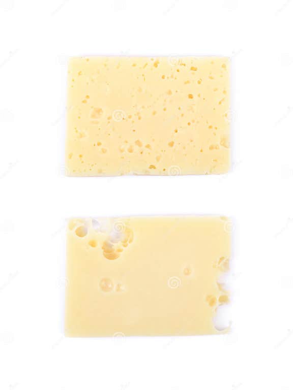 Single Slice of Cheese Isolated Stock Photo - Image of piece, eating ...