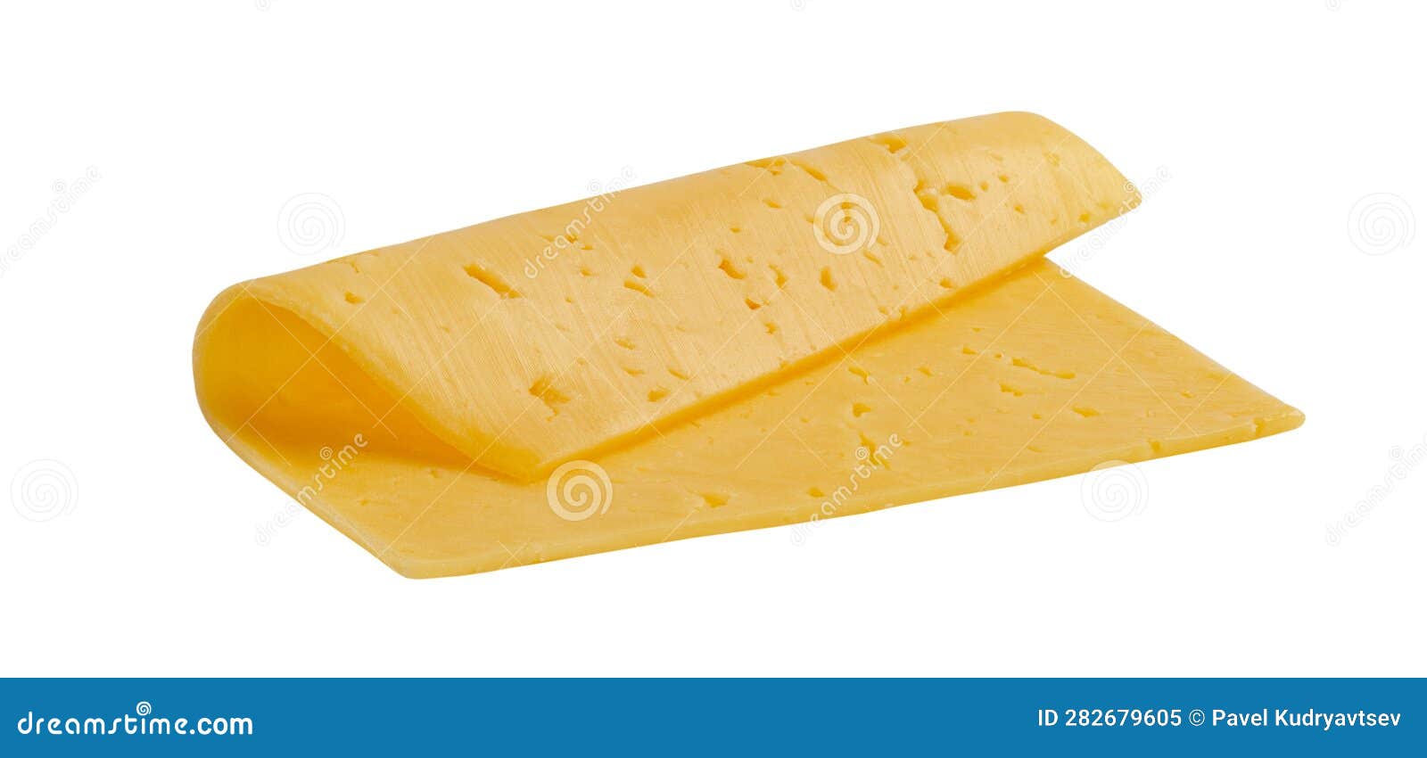 Single Slice of Cheese Isolated on White Stock Image - Image of slice ...
