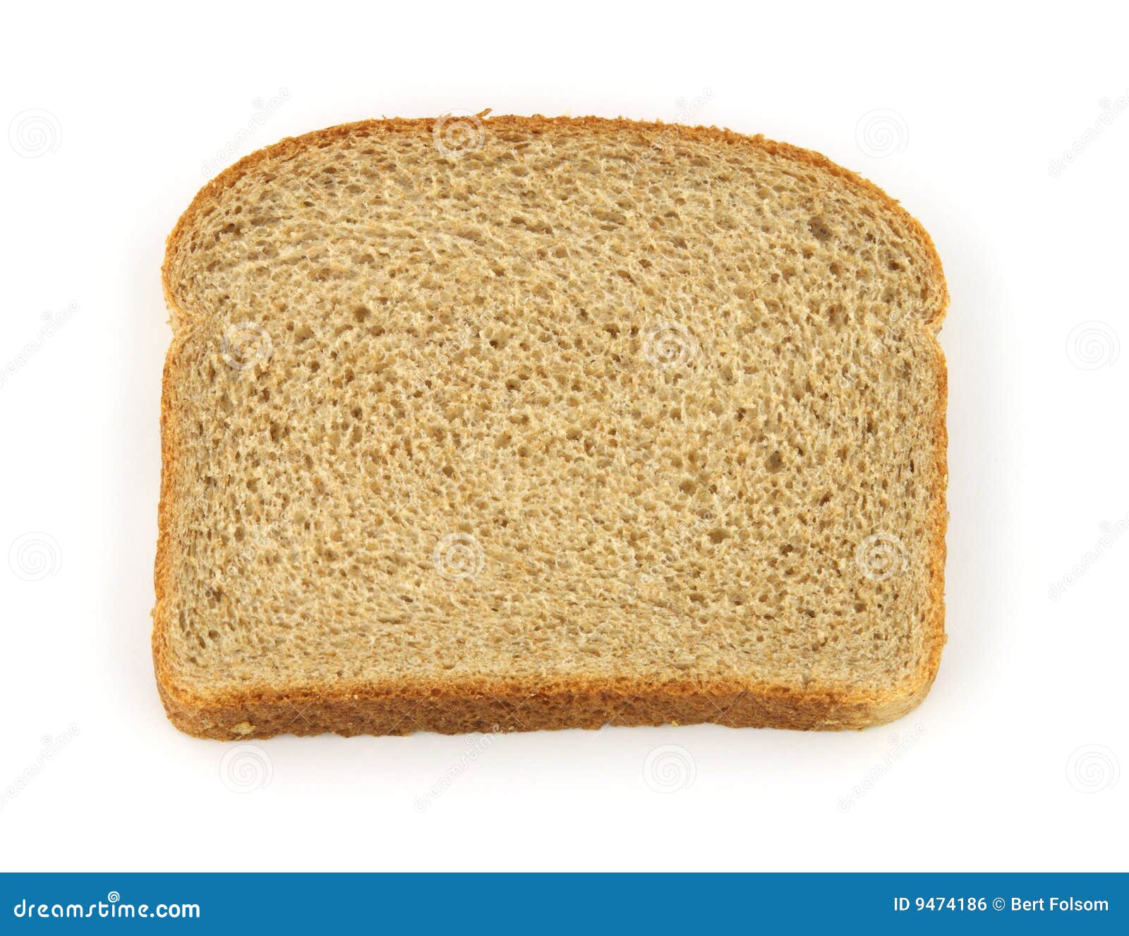 Single Slice Double Fiber Bread Stock Photo - Image of healthy, middle ...