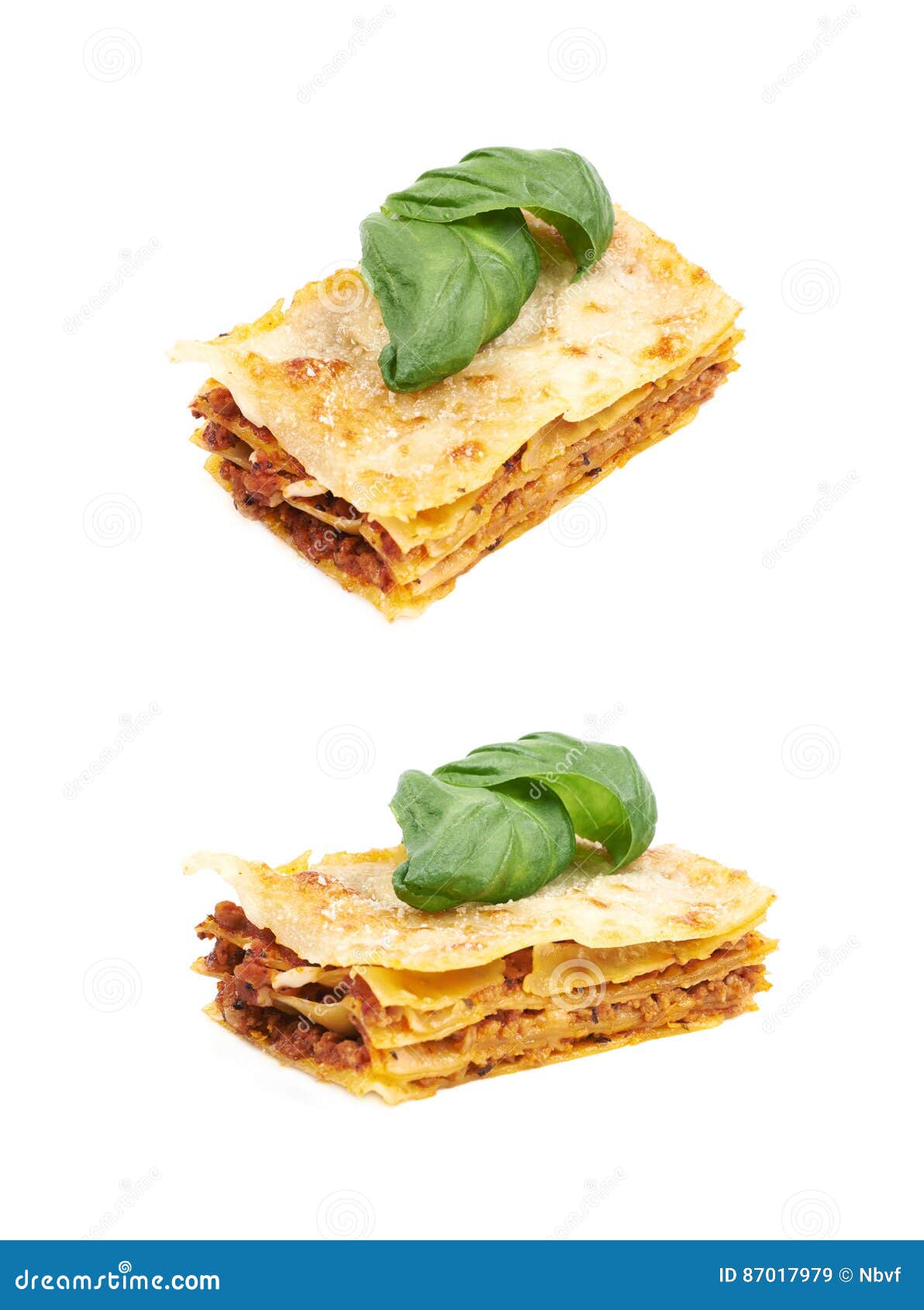 Single Slice of Lasagna Isolated Stock Image - Image of cooked, closeup ...