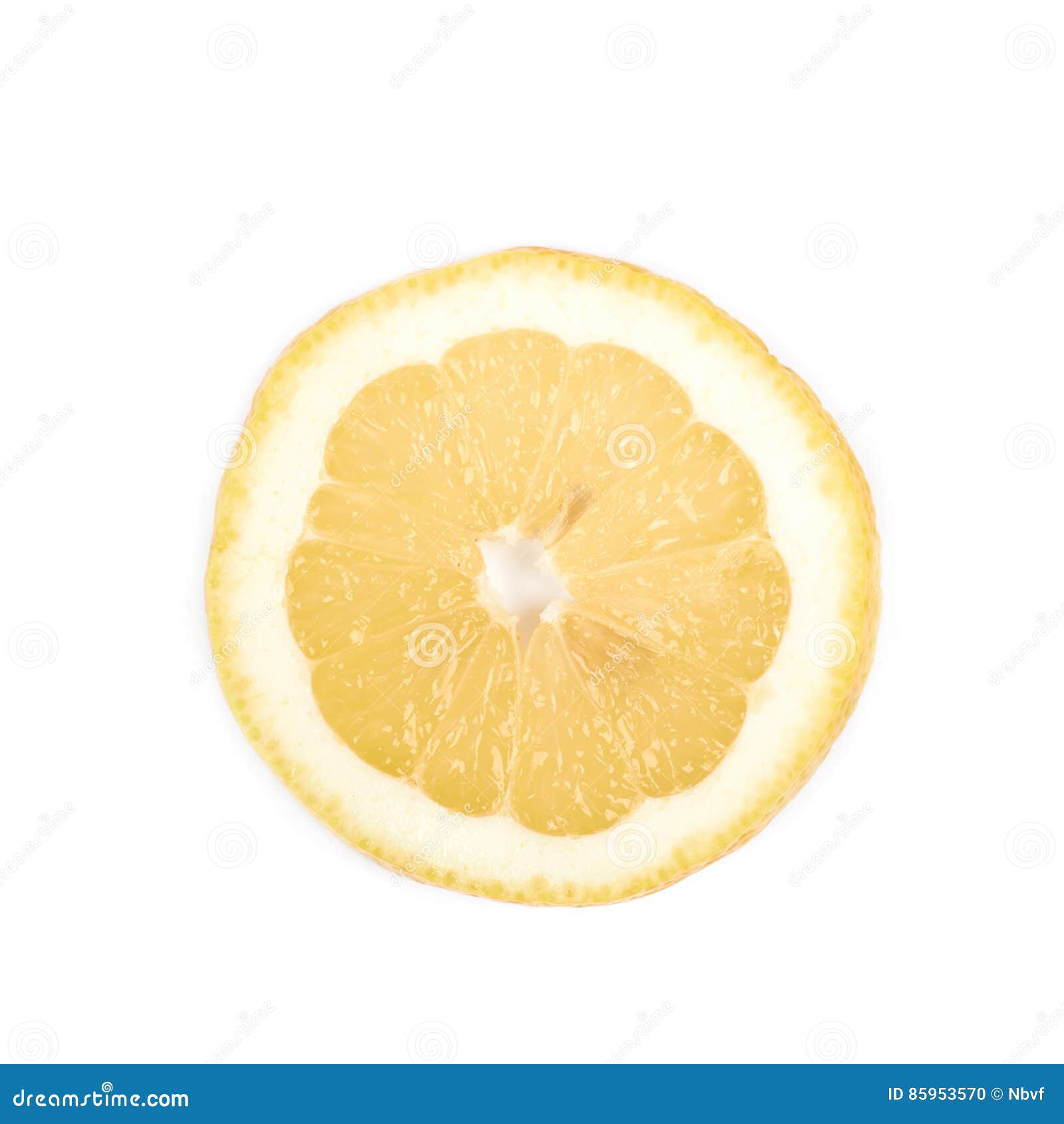 Single Slice of a Lemon Isolated Stock Photo - Image of nature, closeup ...