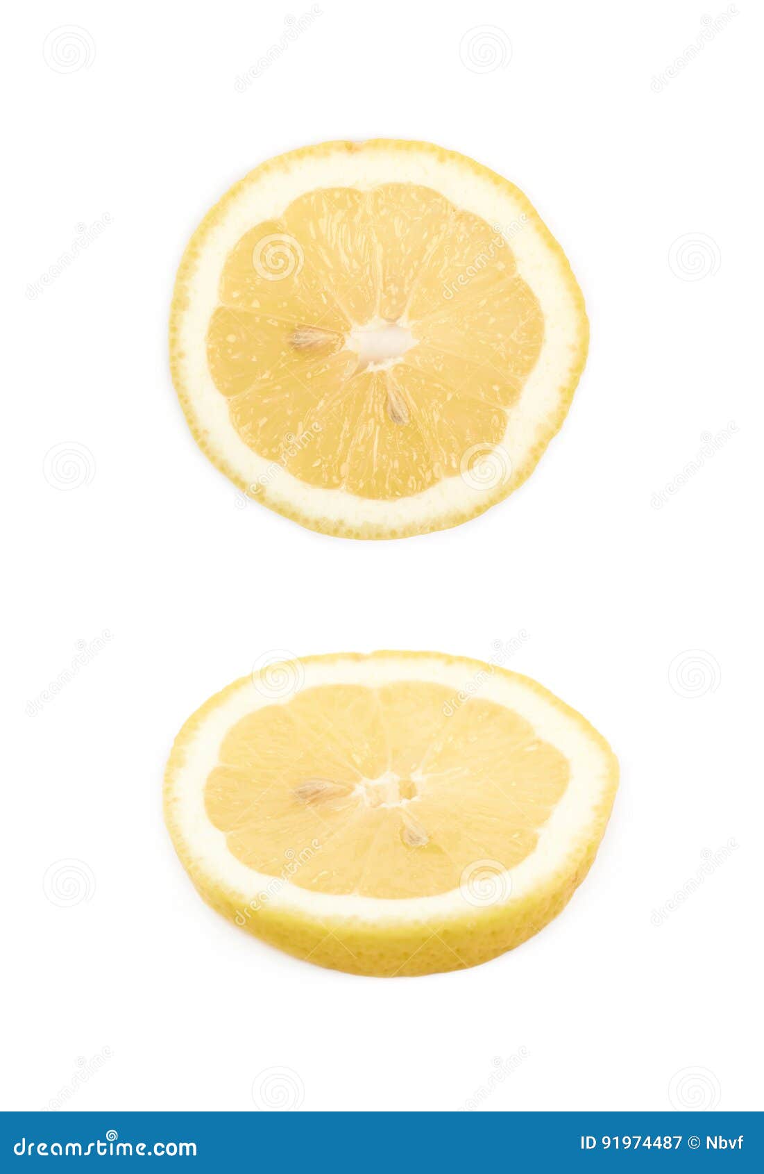 Single Slice of a Lemon Isolated Stock Image - Image of food, round ...