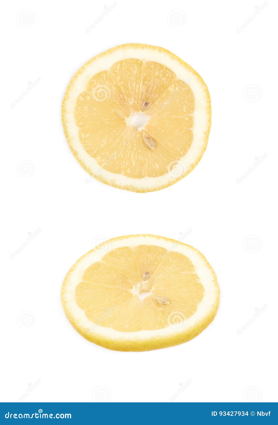 Single Slice of a Lemon Isolated Stock Photo - Image of nature, closeup ...