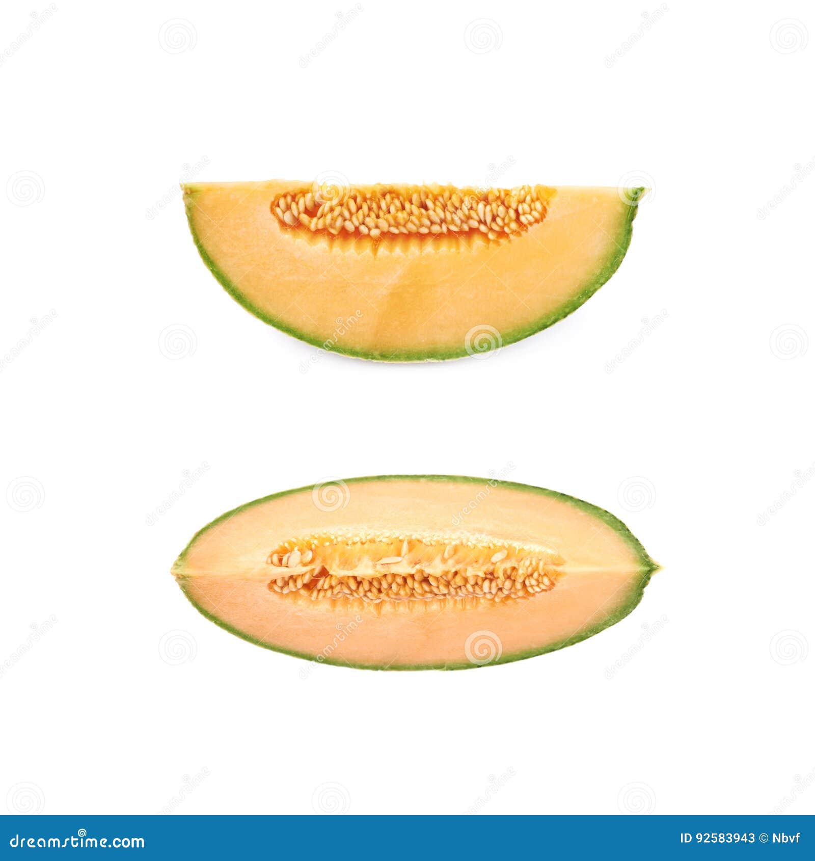 Single slice of a melon stock image. Image of natural - 92583943