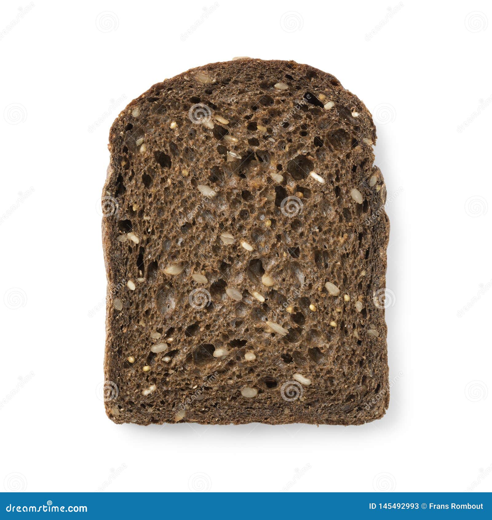 Single Slice of Multi Grain Bread Close Up Stock Image - Image of ...