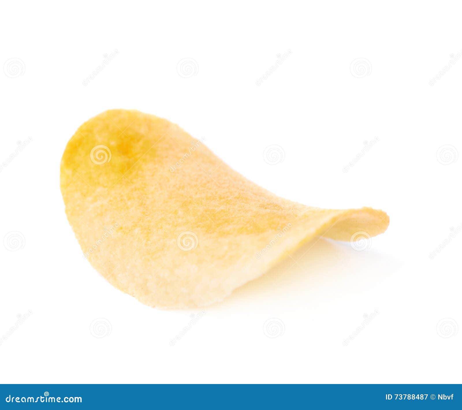 Single Slice of Potato Chip Isolated Stock Image - Image of potato ...