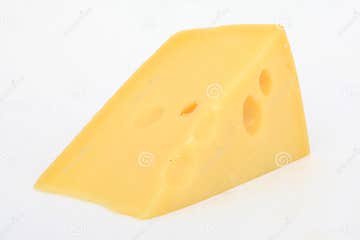 Single Slice of Swiss Cheese Stock Image - Image of food, close: 1126829
