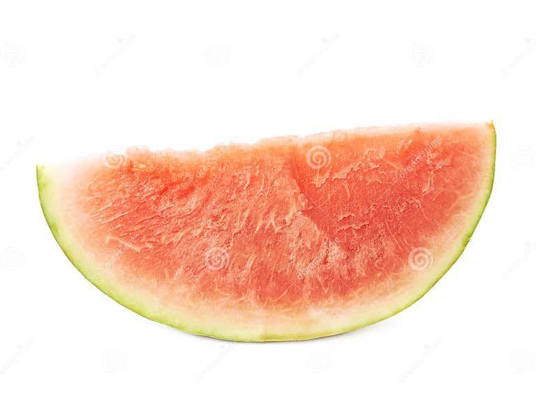 Single Slice of a Watermelon Fruit Isolated Stock Image - Image of ...