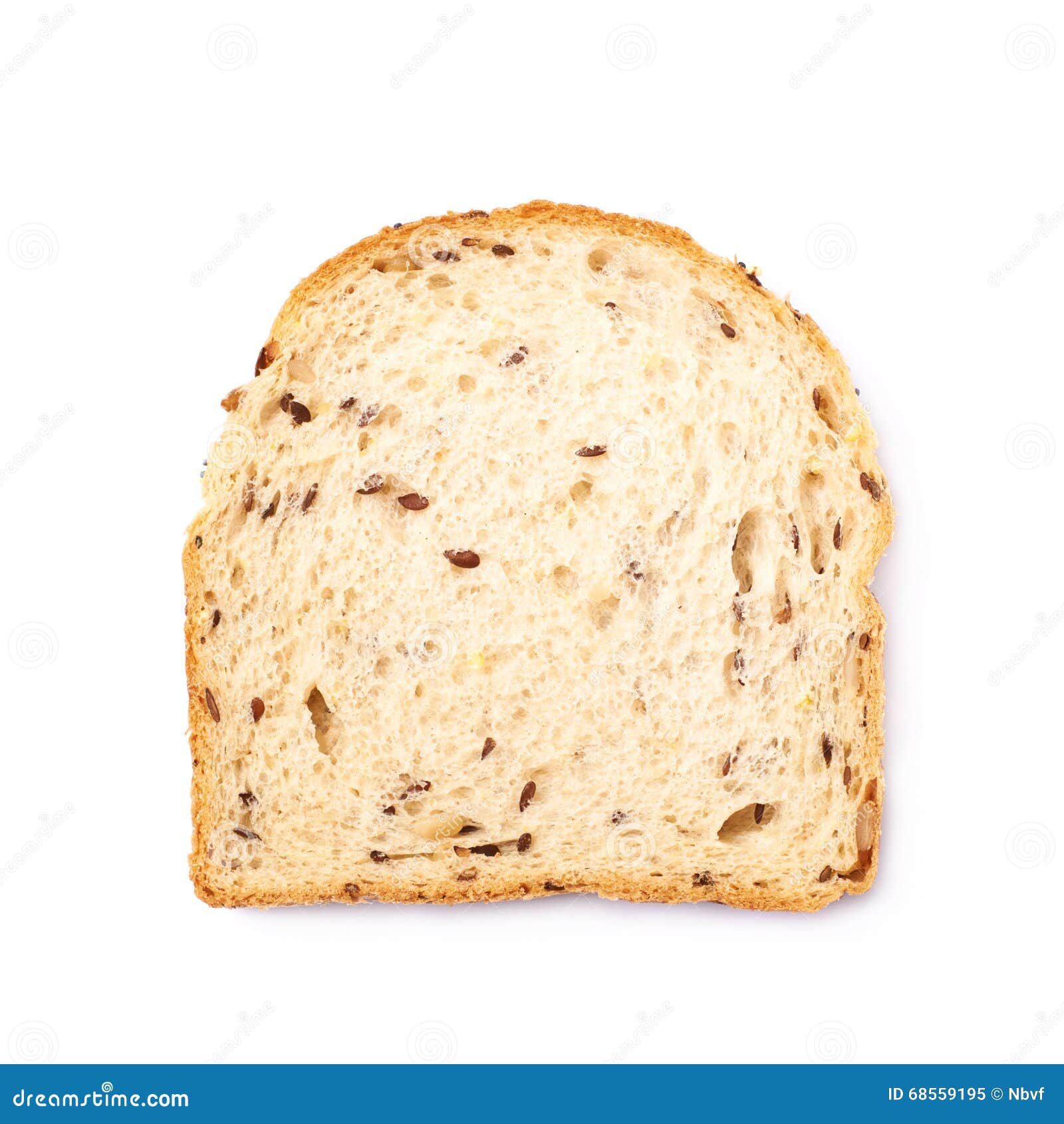 Single Slice of a White Bread Stock Image - Image of grain, color: 68559195