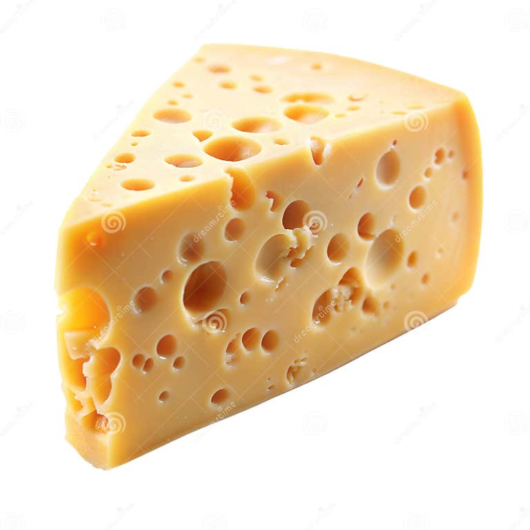 White Cheese Slice on White Background Stock Illustration ...