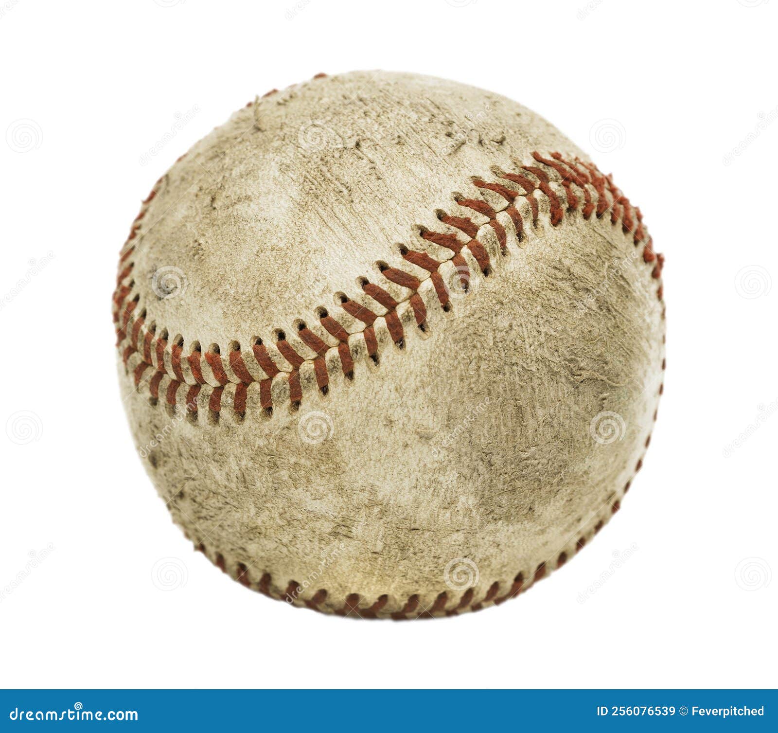 Single Slightly Worn Baseball Isolated on White Background Stock Image ...