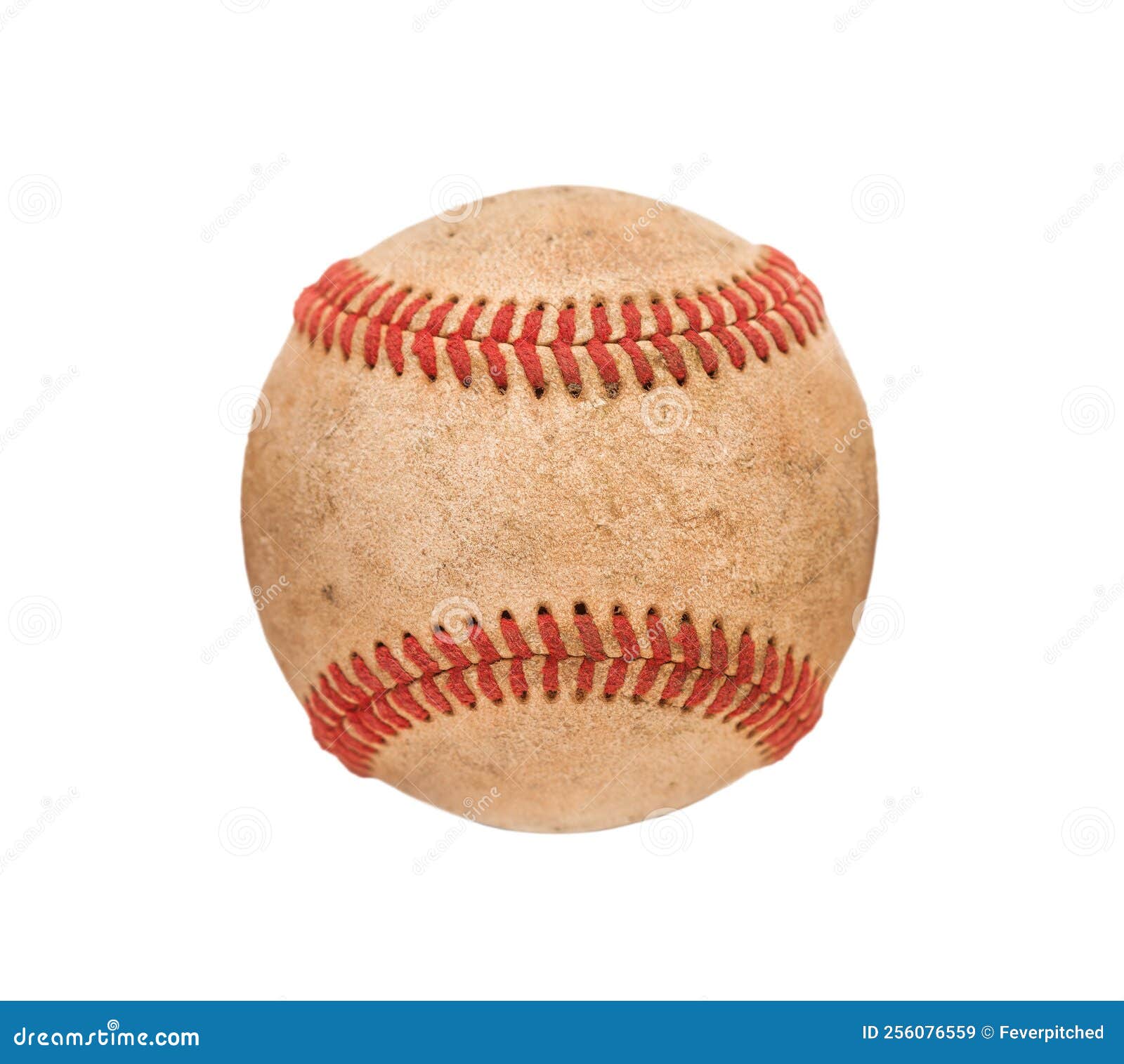 Single Slightly Worn Baseball Isolated on White Background Stock Image ...