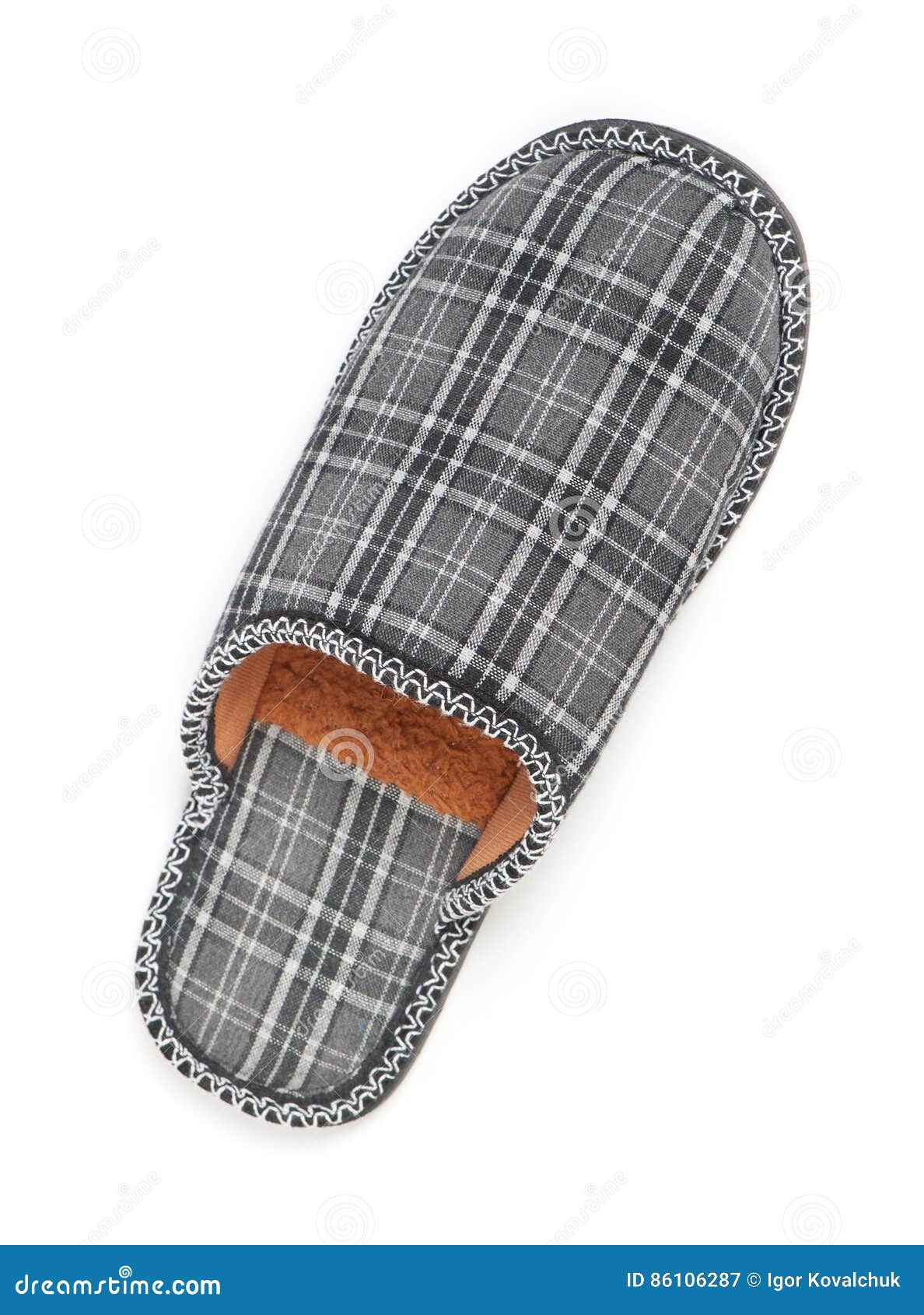 Slipper Cut Out Isolated On White Background Blue Color Royalty-Free ...