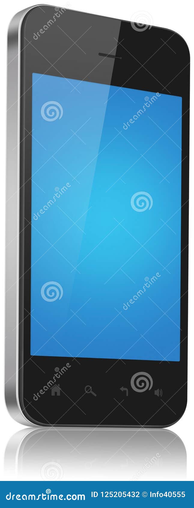 Single smartphone isolated stock photo. Image of telephone - 125205432