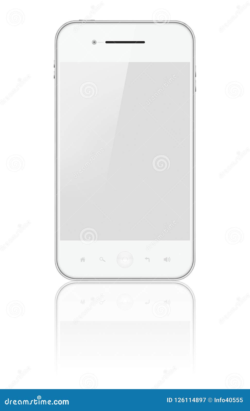 Single smartphone isolated stock image. Image of computer - 126114897