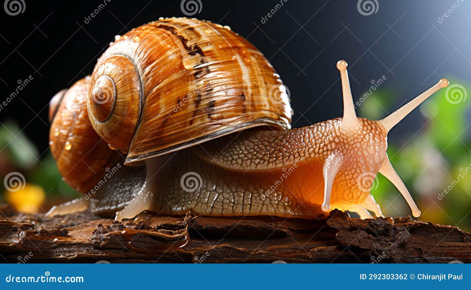 A Single Snail Isolated Close Up View Stock Illustration - Illustration ...