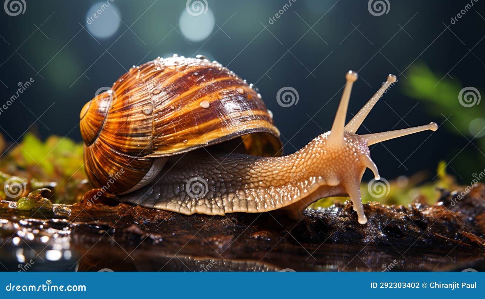 A Single Snail Isolated Close Up View Stock Photo - Image of snail ...