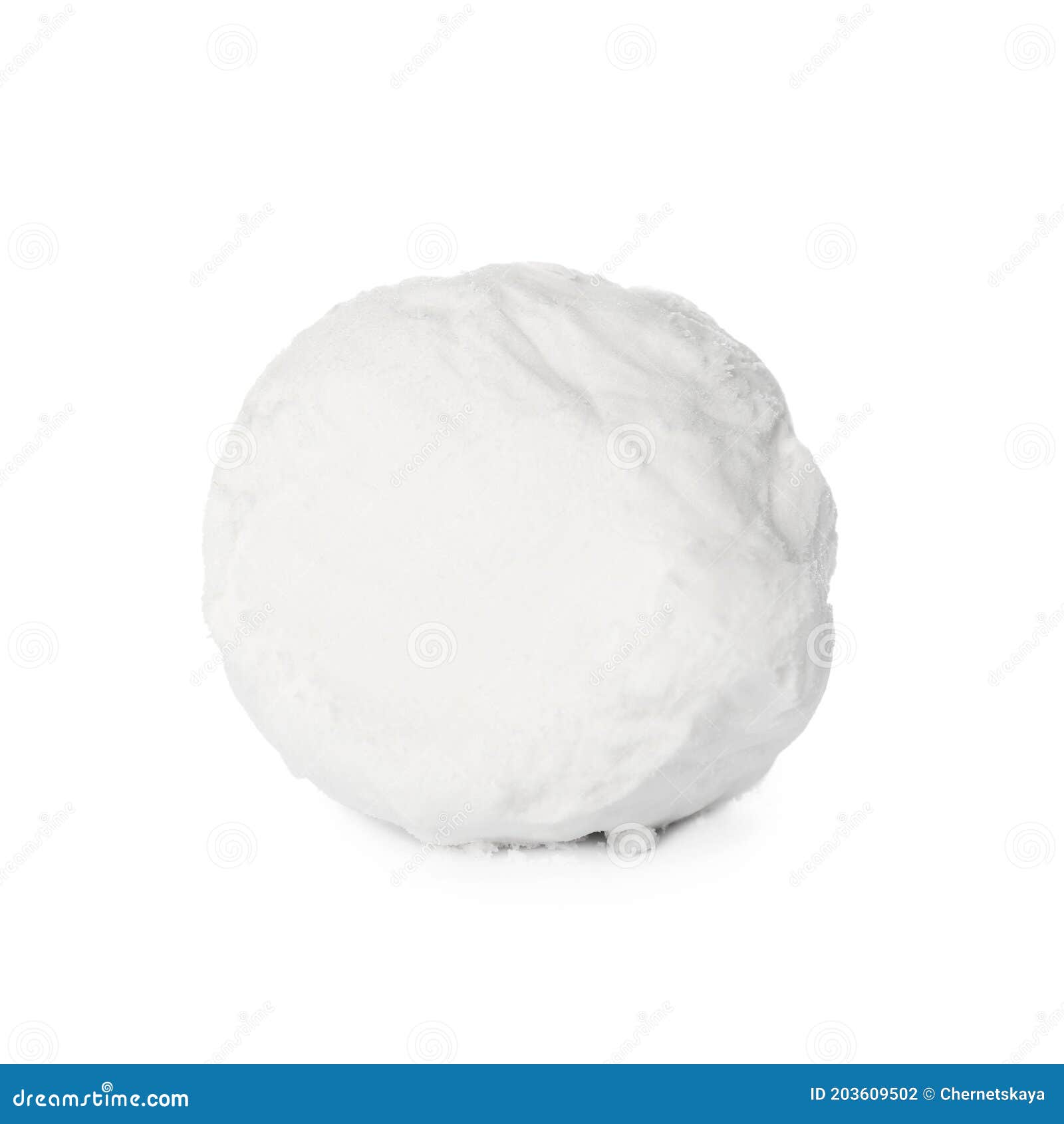Single Snowball Isolated on White. Winter Activities Stock Photo ...