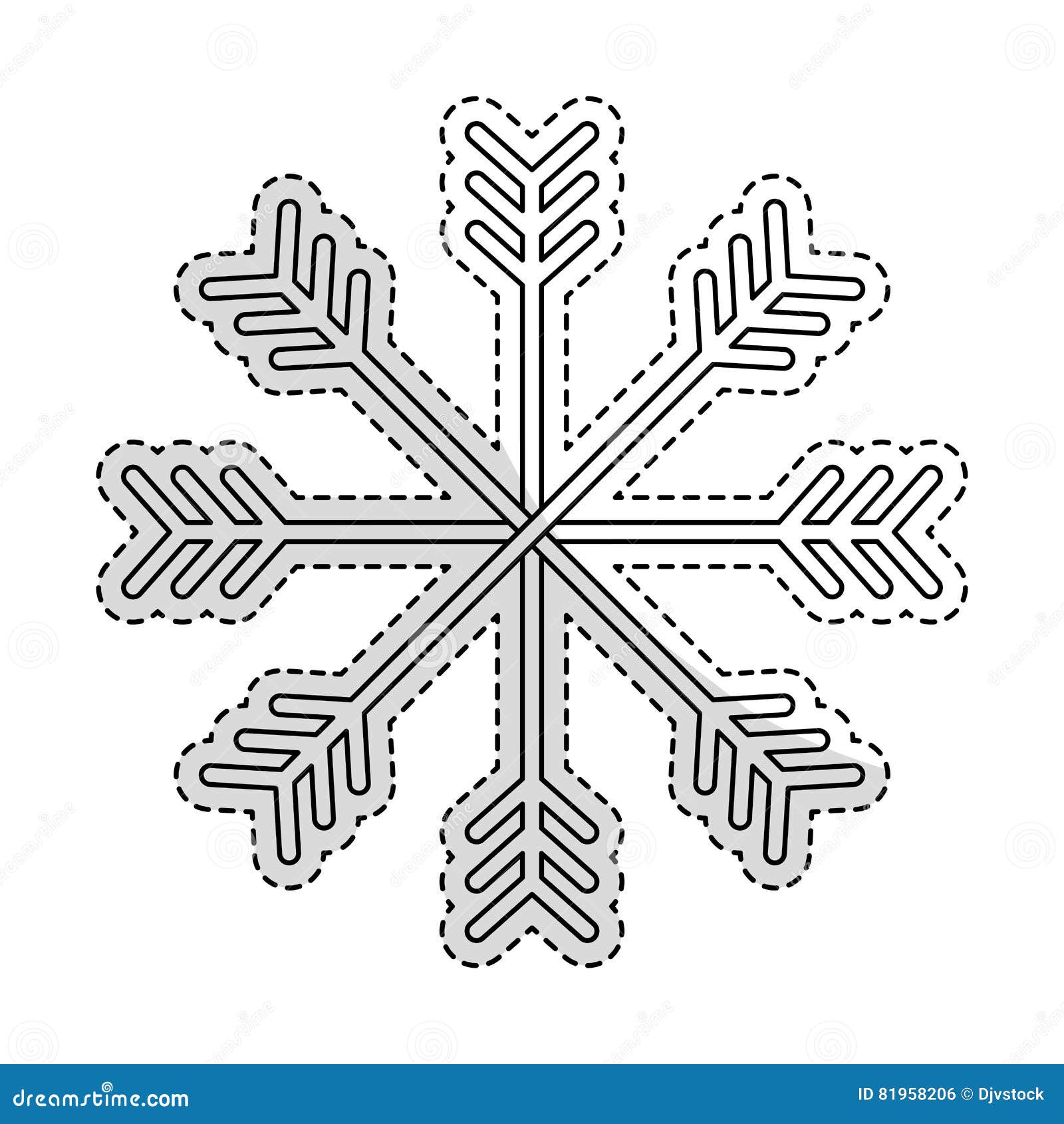 Single Snowflake Icon Image Stock Vector - Illustration of icon ...