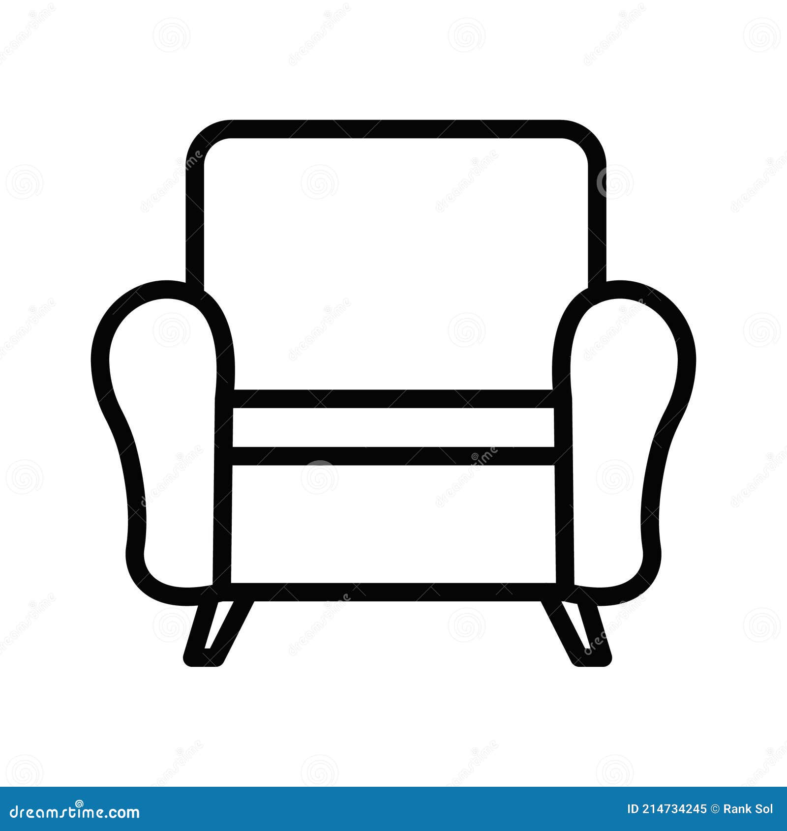 Single Sofa Vector Icon Which Can Easily Modify or Edit Stock Vector ...