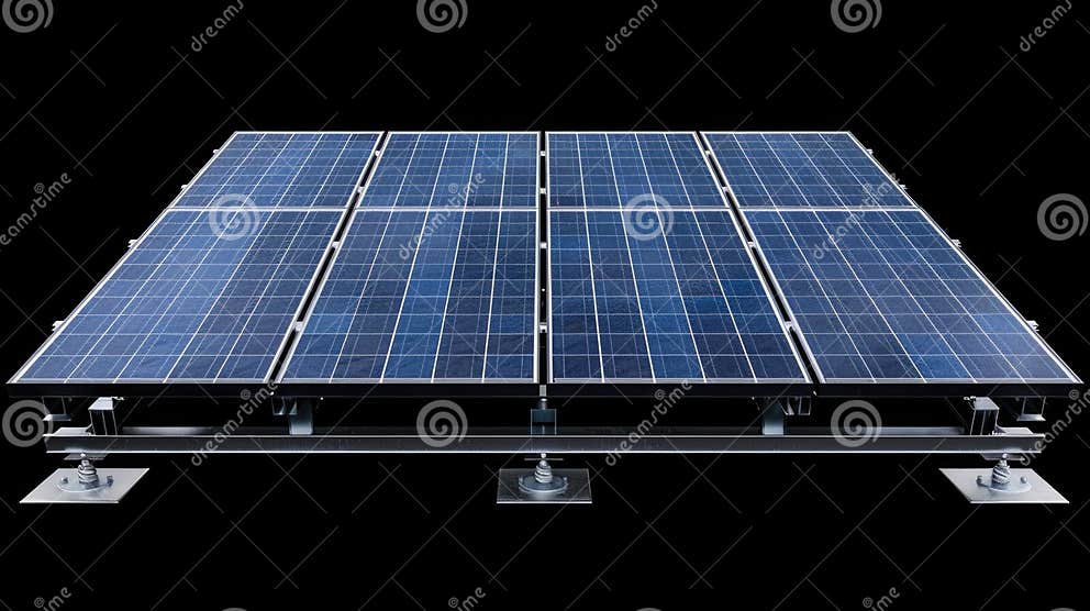A Single Solar Panel Against a Dark Background, Ideal for Use in ...