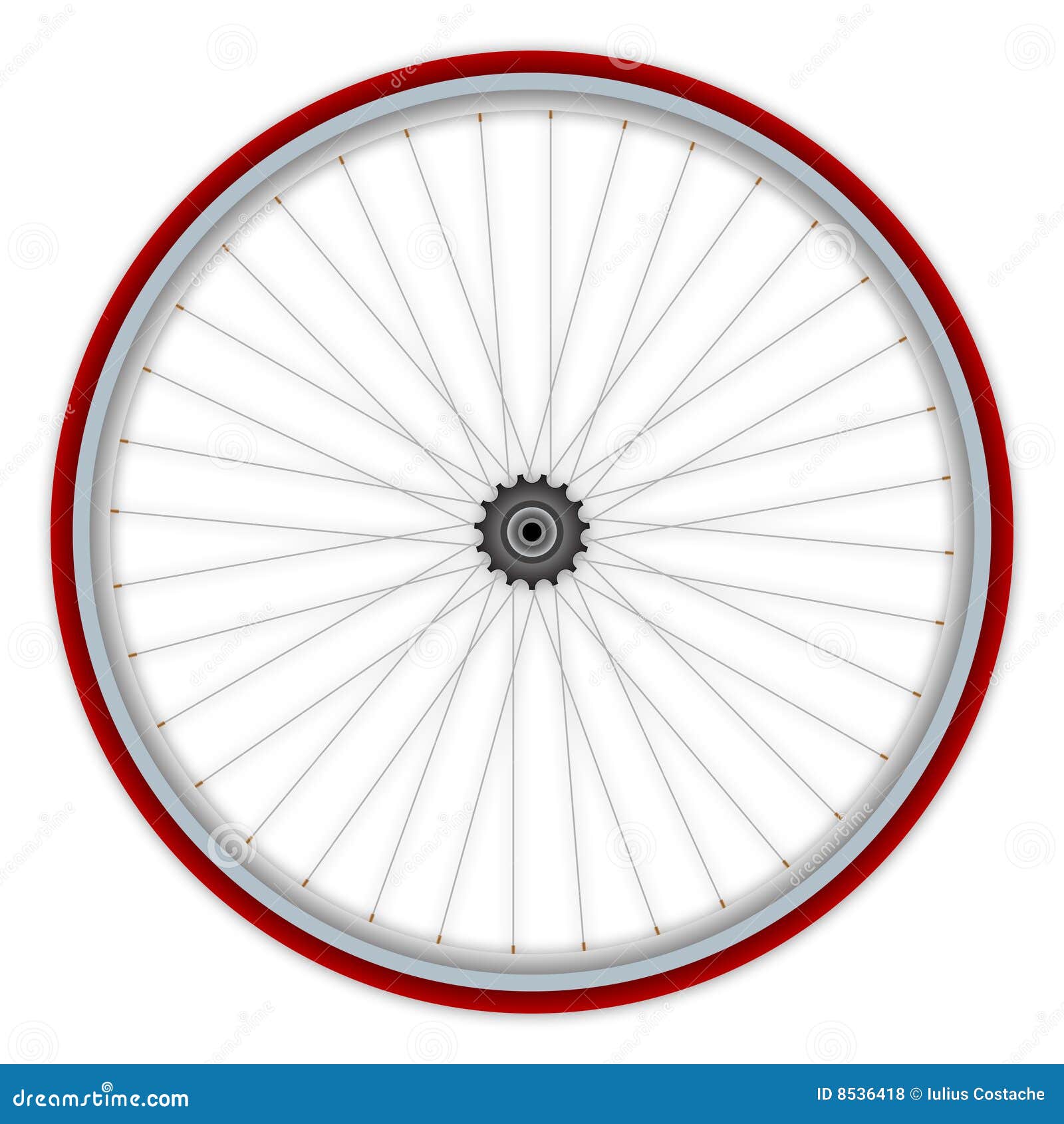 Single speed bicycle wheel stock vector. Illustration of vector - 8536418