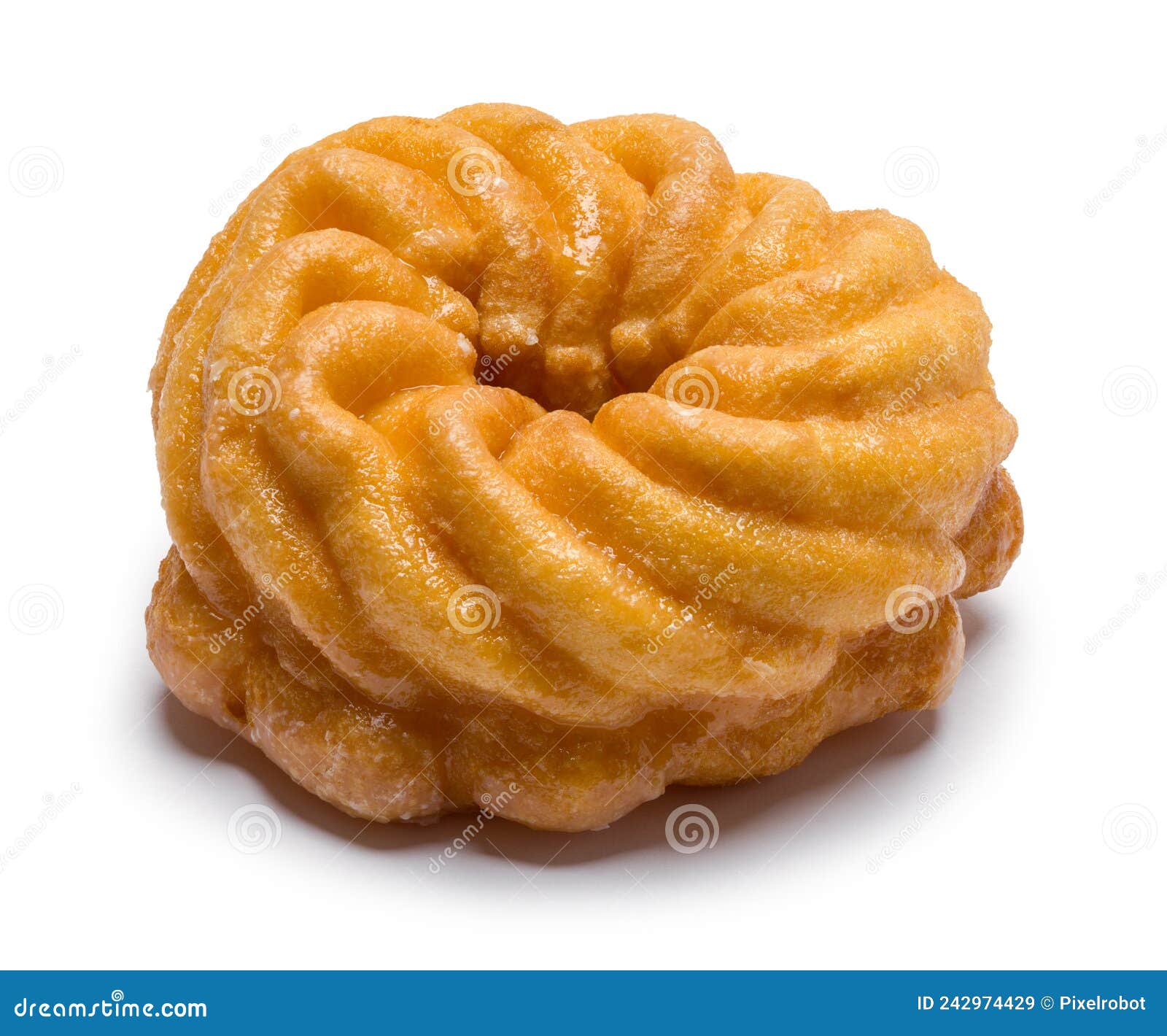 Single Spiral Doughnut stock image. Image of milk, fashioned - 242974429