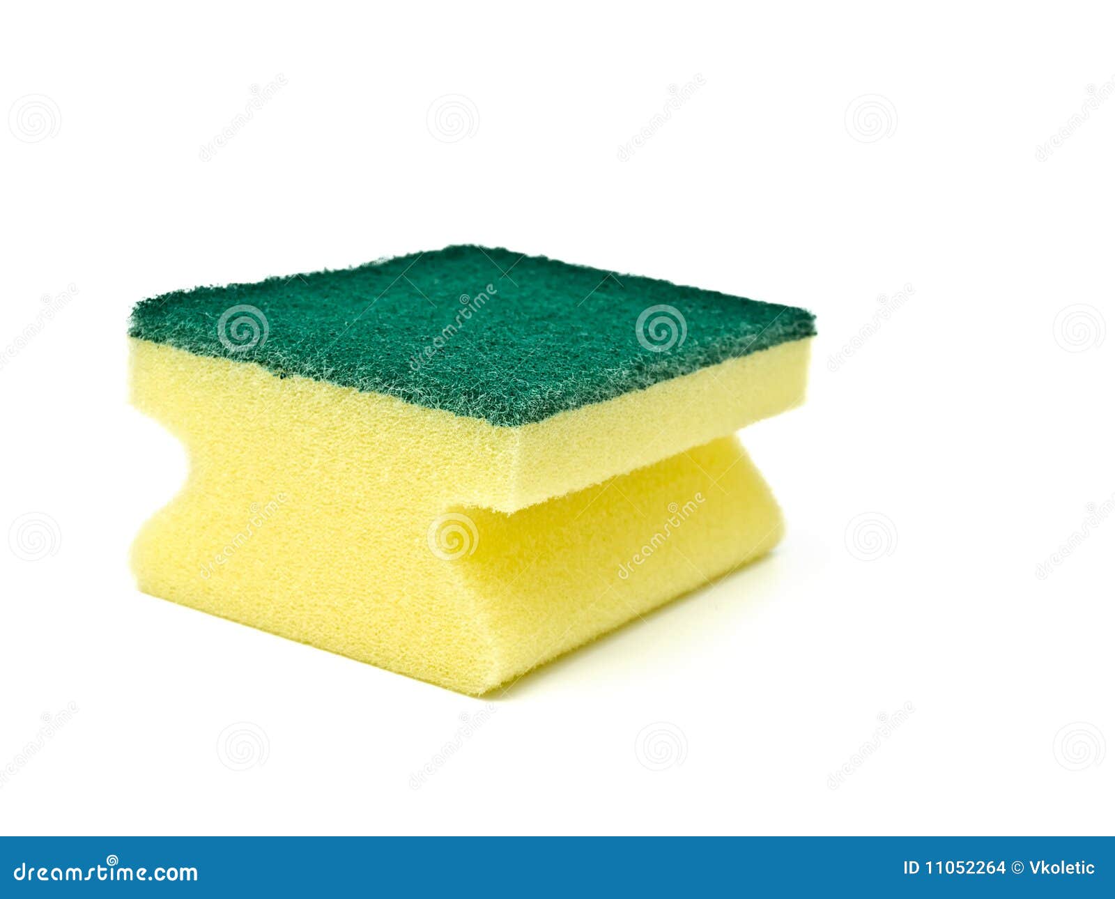 Single Sponge Over White Background Stock Photo - Image of housework ...