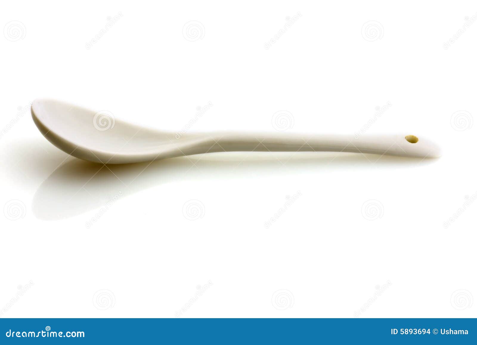 Single Spoon with a Shadow, Isolated Stock Photo - Image of porcelain ...